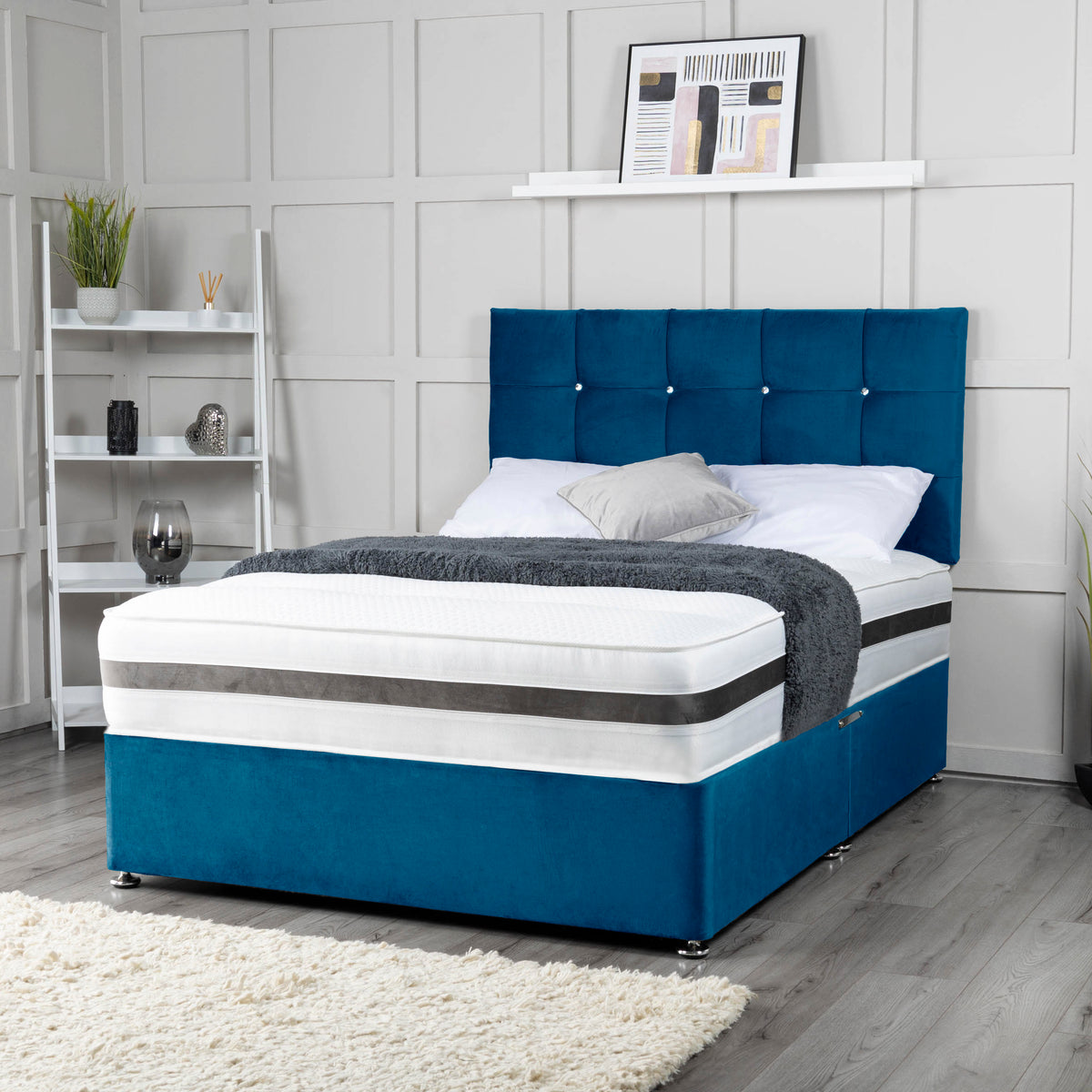 Cube Divan Bed Set With Mattress Options – Beds Online Store
