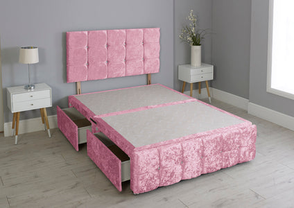 Cuboid Cube Divan Bed Base With Headboard And Footboard — Beds Online Store